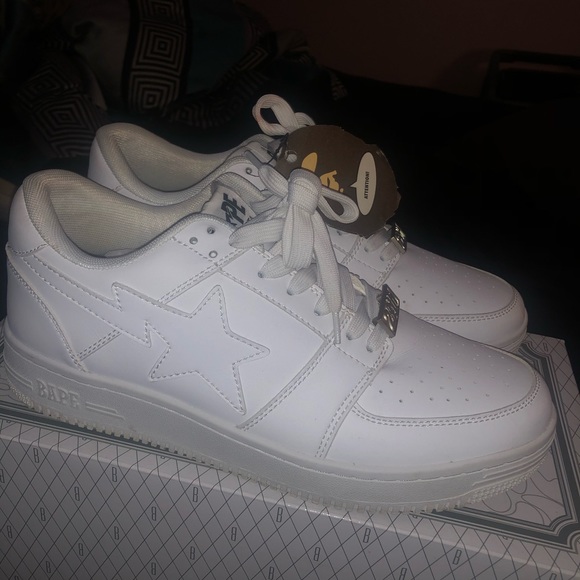 Bape | Shoes | All White Bape Shoes Size | Poshmark